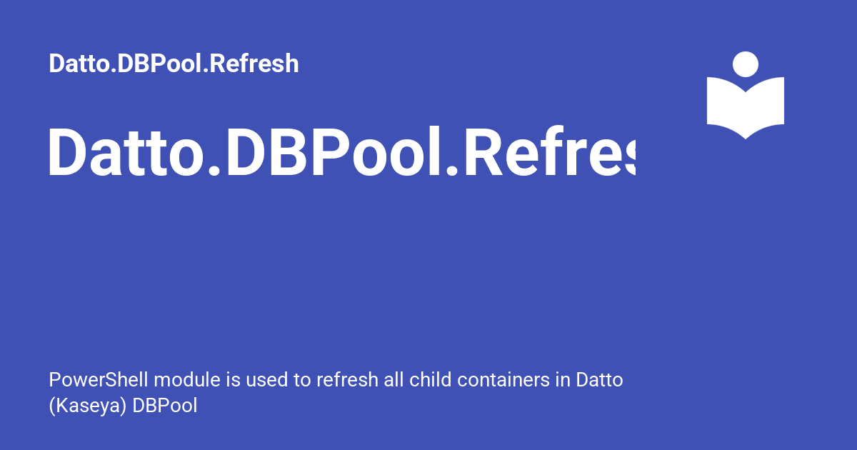 Datto.DBPool.Refresh